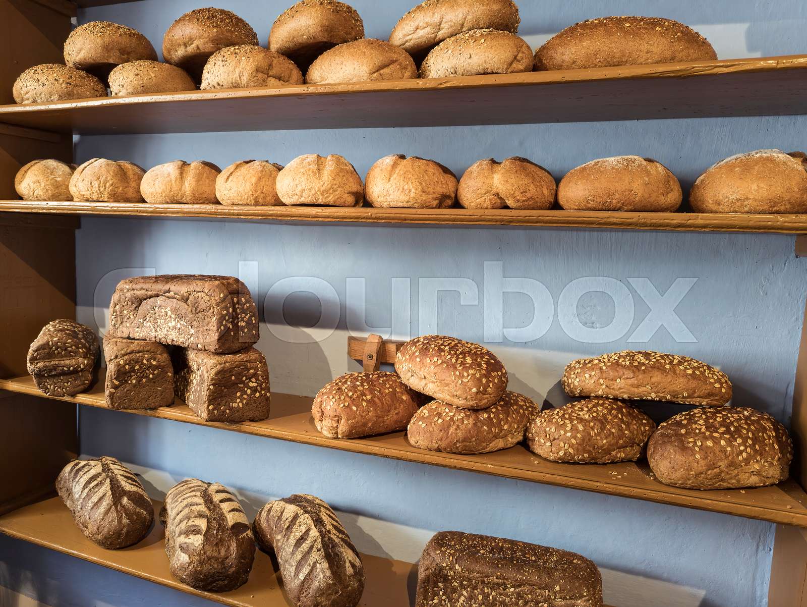 bread and different types of bakery products | Stock image | Colourbox