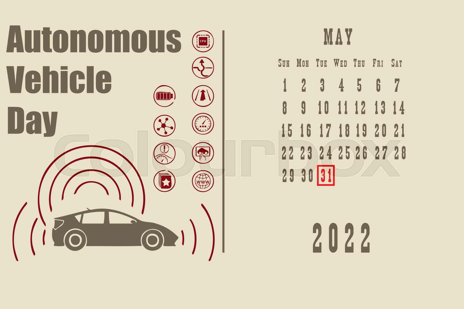 Autonomous Vehicle Day | Stock vector | Colourbox