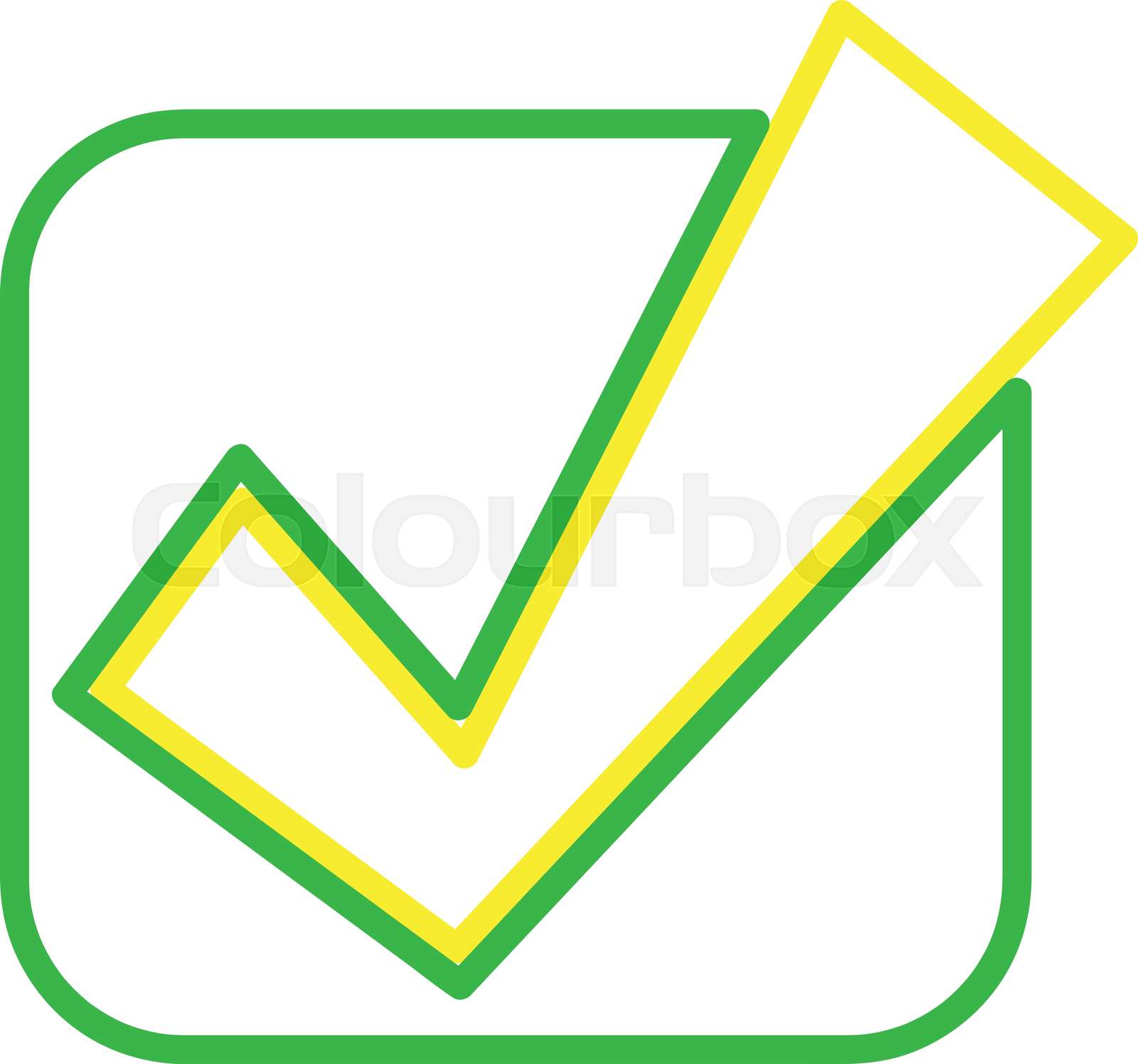 Tick Check Mark Icon sign symbol design | Stock vector | Colourbox