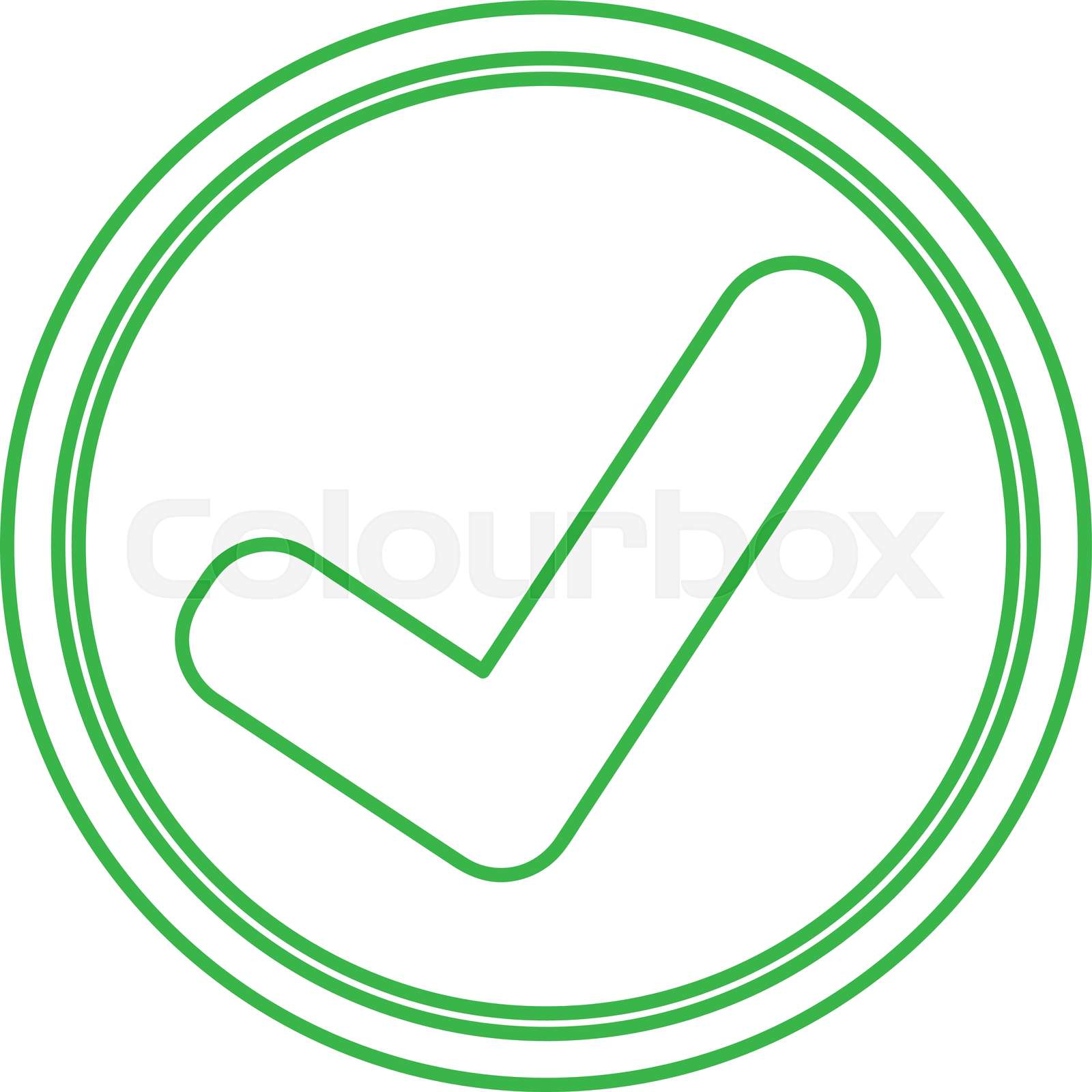 Tick Check Mark Icon sign symbol design | Stock vector | Colourbox