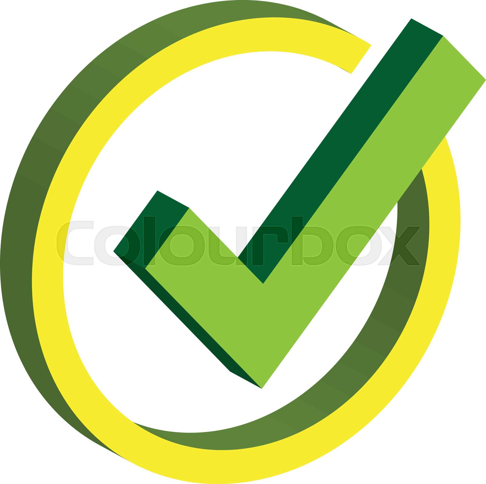 Tick Check Mark Icon sign symbol design | Stock vector | Colourbox