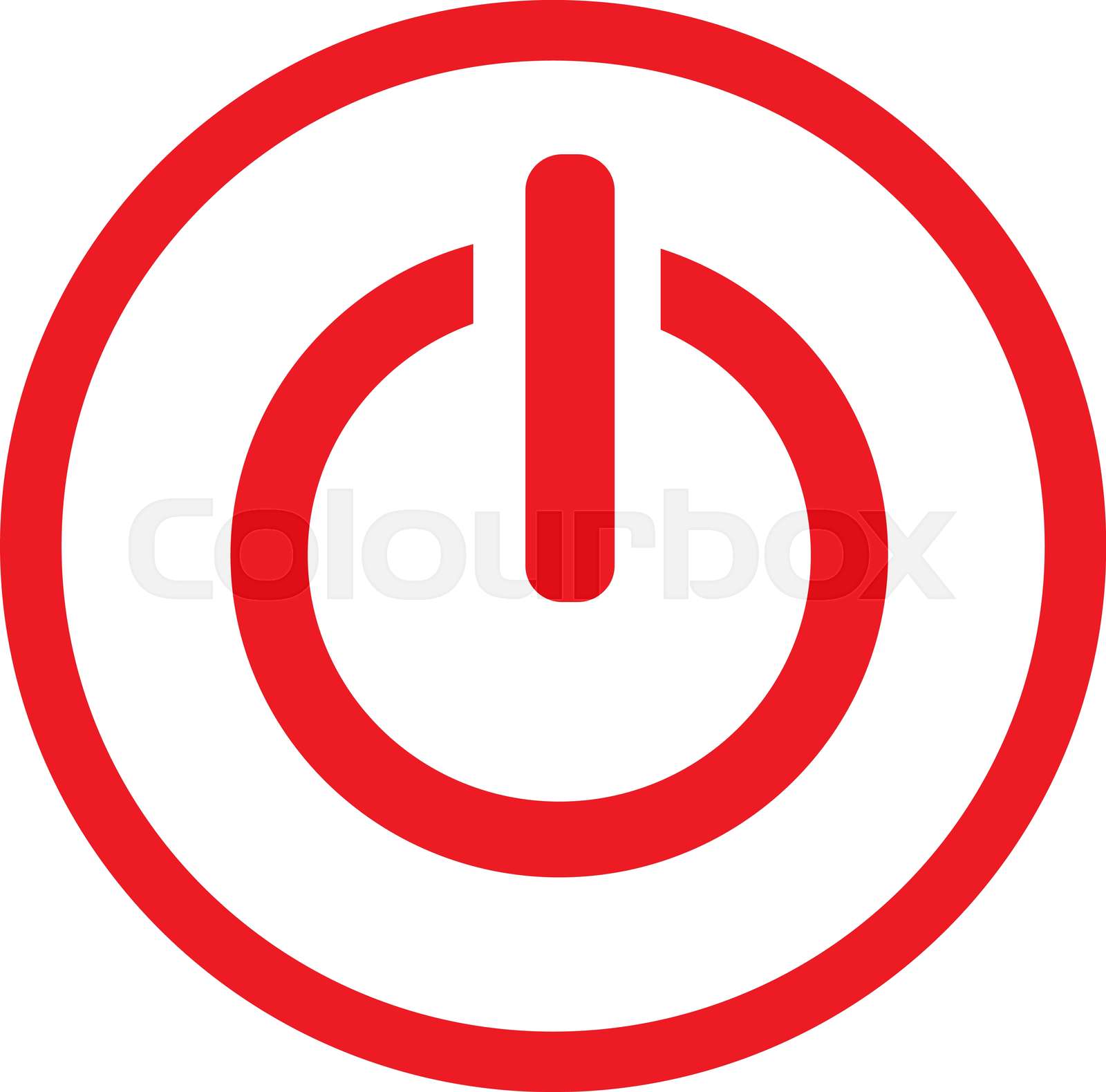 Power icon sign symbol design | Stock vector | Colourbox