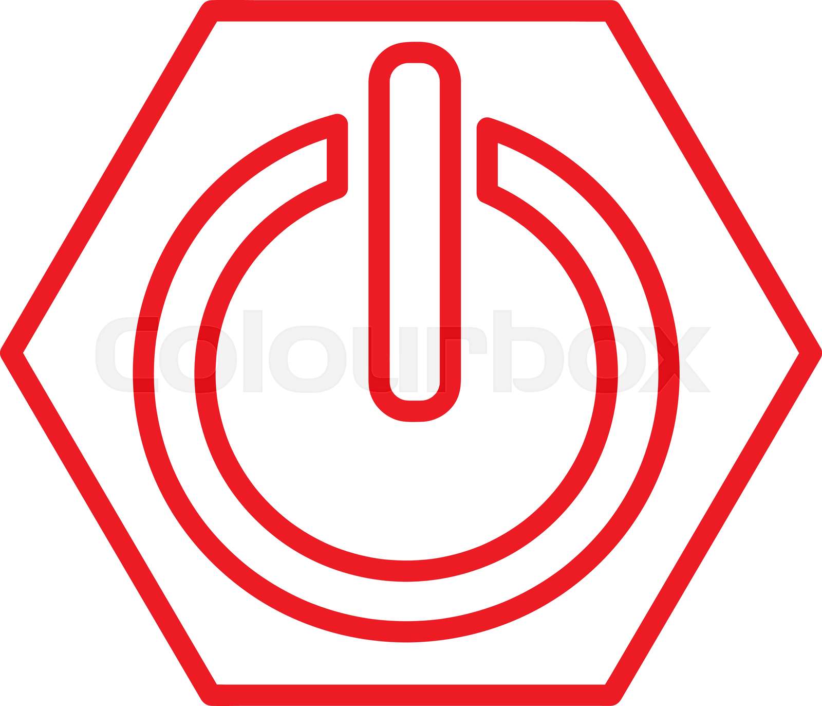 Power icon sign symbol design | Stock vector | Colourbox