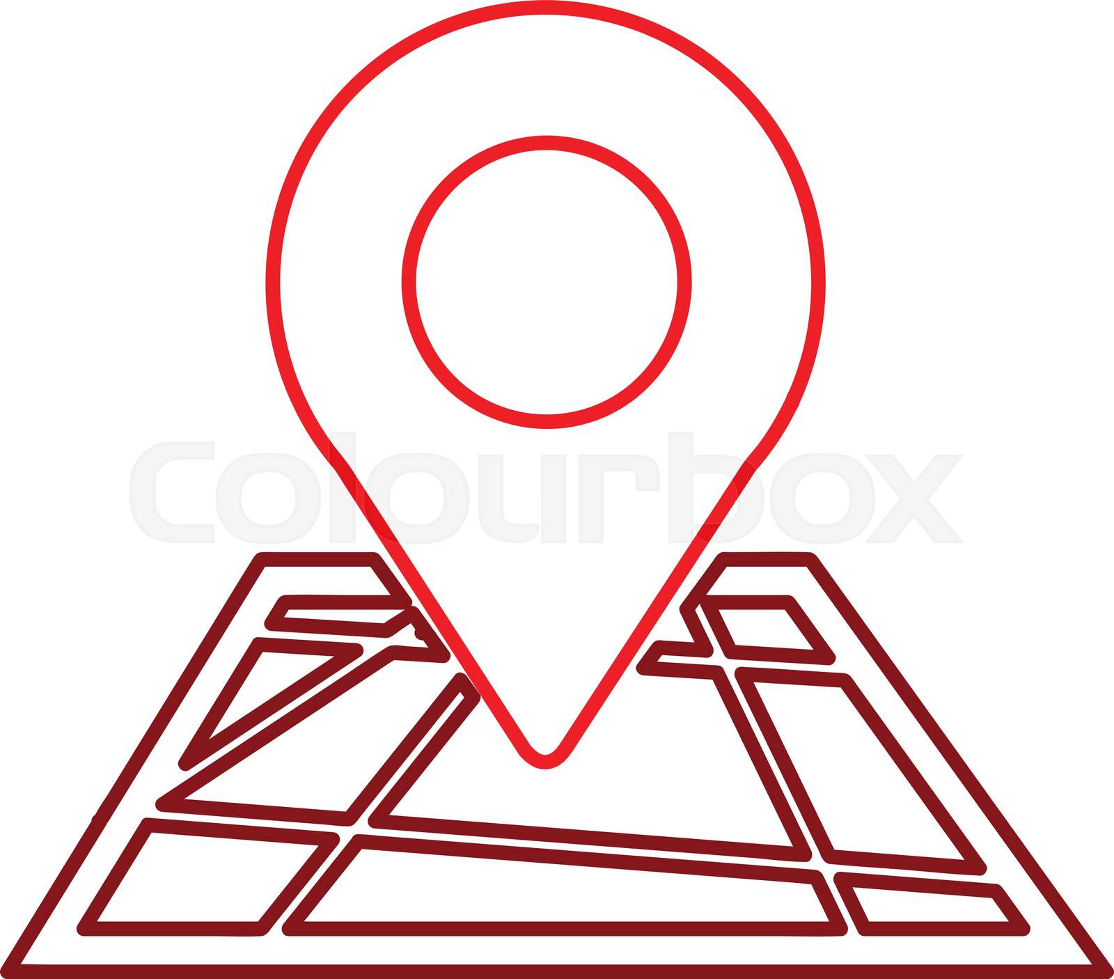 Pin location icon sign symbol design | Stock vector | Colourbox