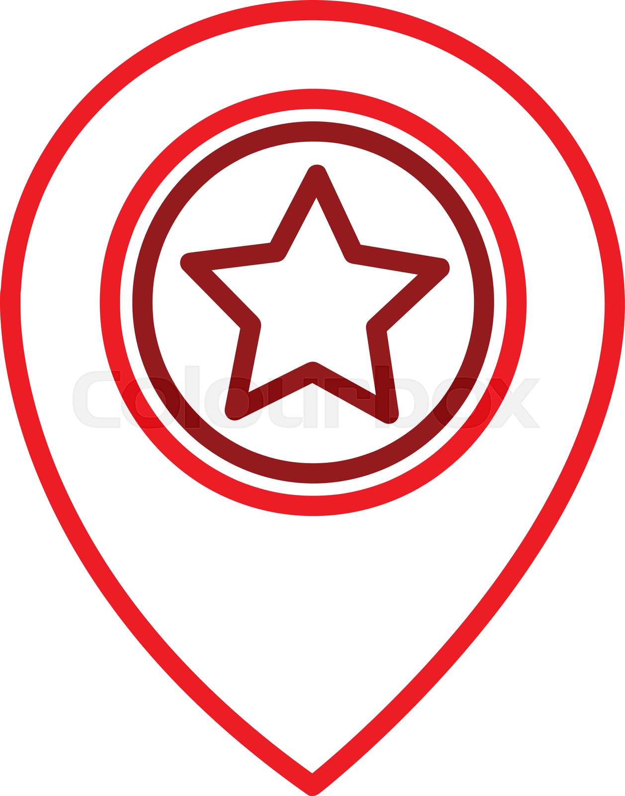 Pin location icon sign symbol design | Stock vector | Colourbox