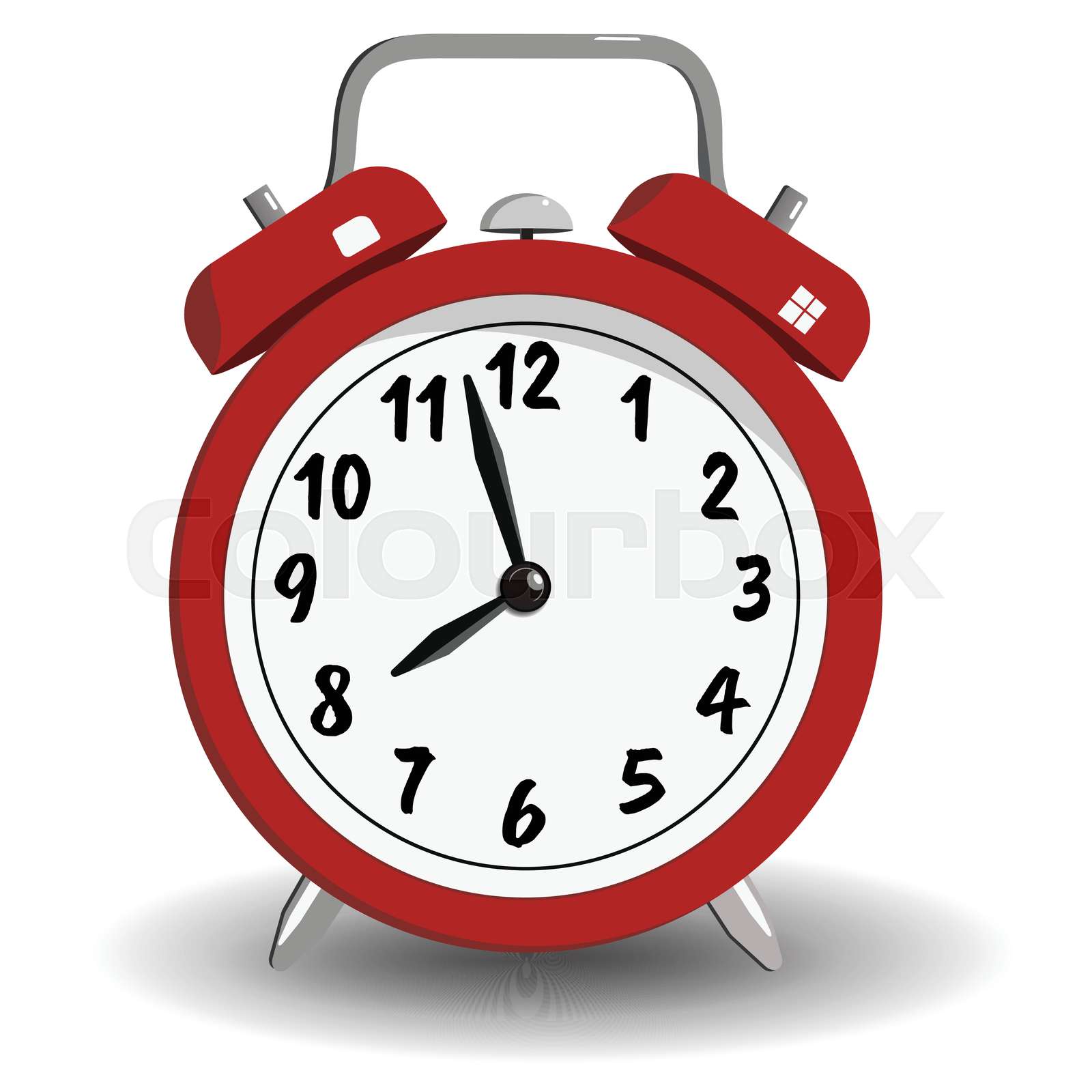 Red clock in vector | Stock vector | Colourbox