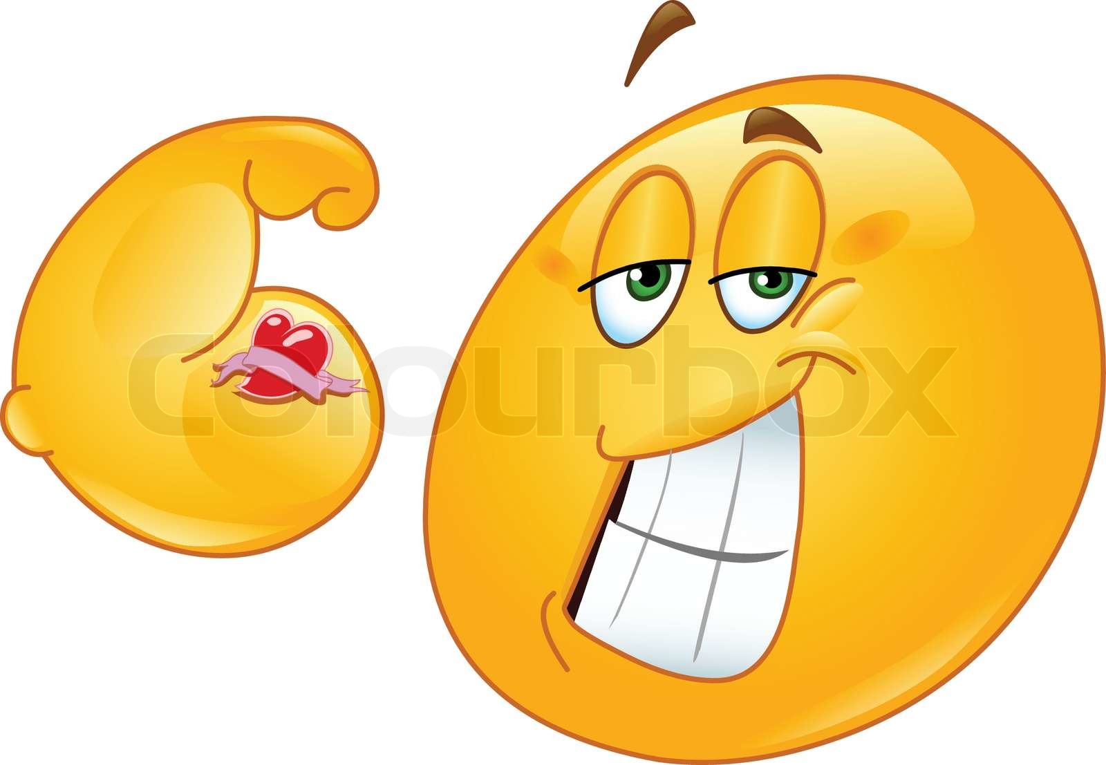 stærk, smiley, emoticon | Stock vektor | Colourbox