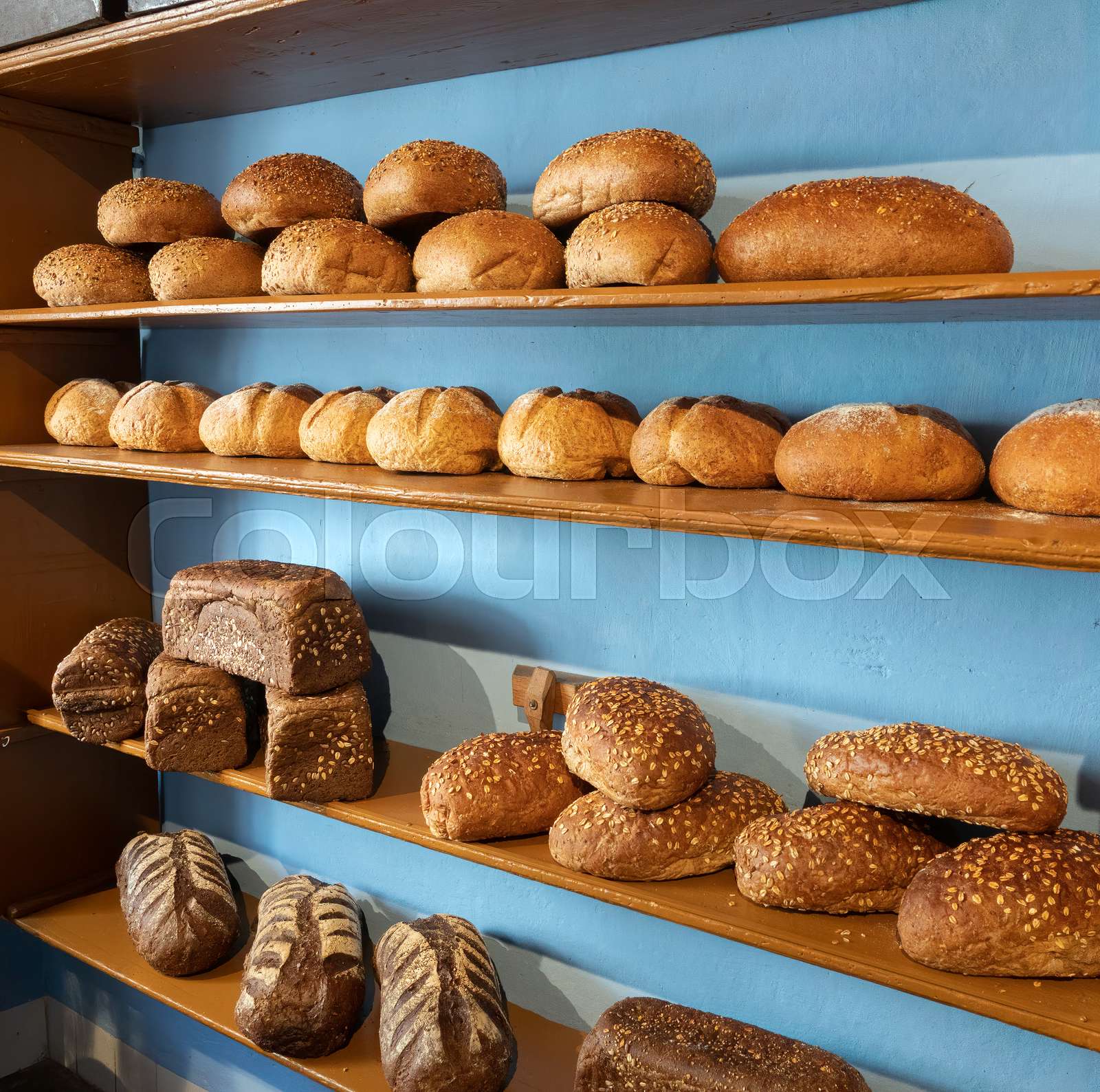 bread and different types of bakery products | Stock image | Colourbox