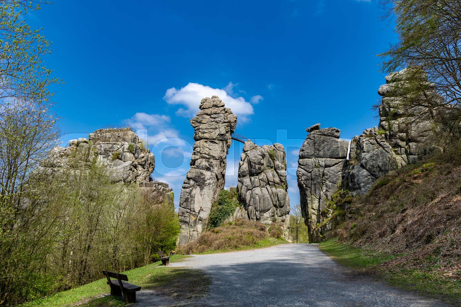 Unique rock formation Externsteine, Germany | Stock image | Colourbox