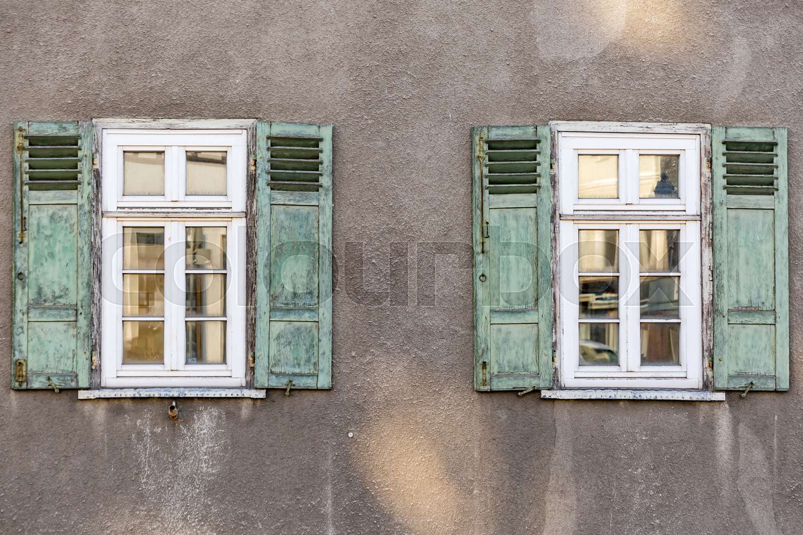 Two old windows | Stock image | Colourbox