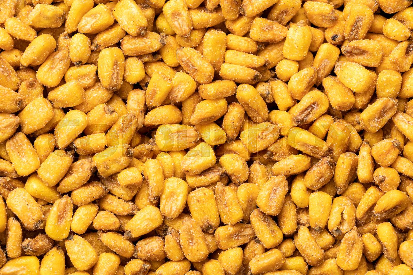 Roasted salted corn snack. Pattern of yellow corn seed. | Stock image ...