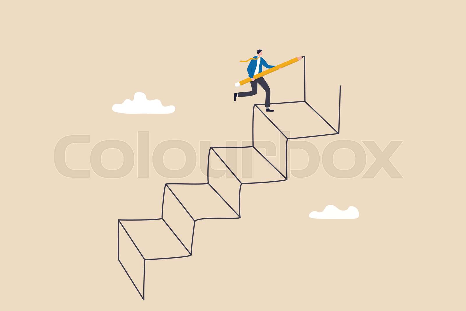 Ambition to progress and achieve goal, growing business or improvement ...