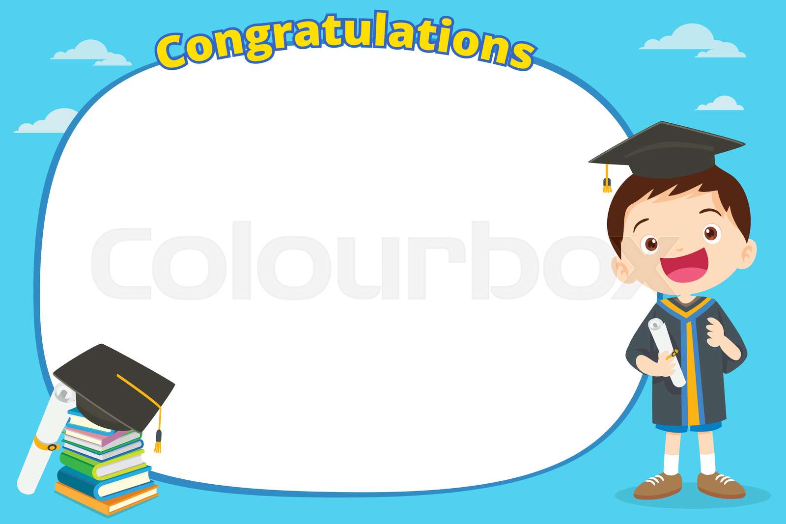 Congratulations student template | Stock vector | Colourbox
