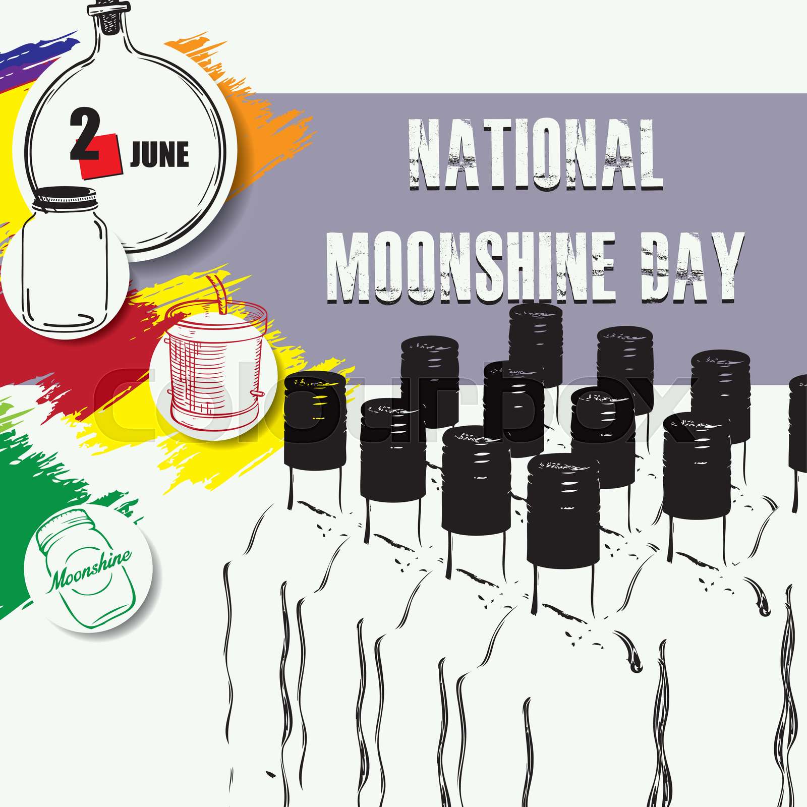 National Moonshine Day | Stock vector | Colourbox