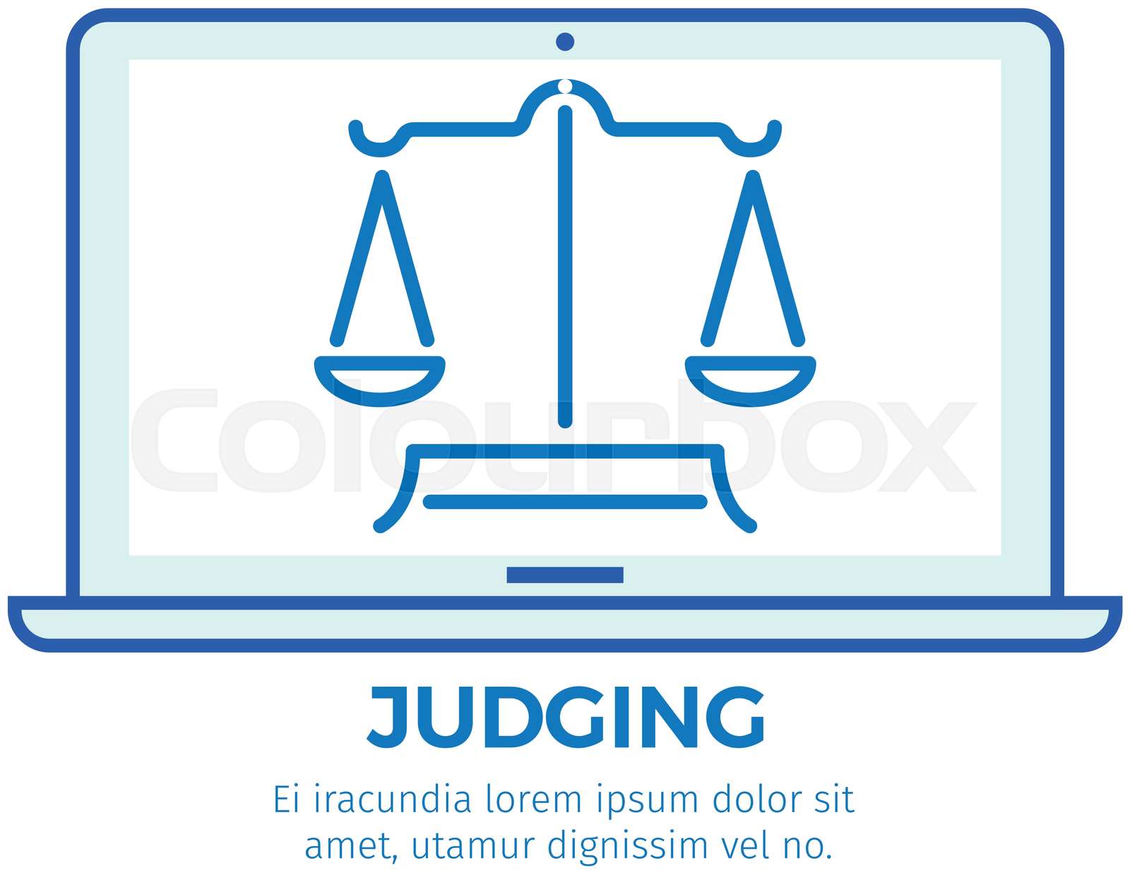Mass balance scales, symbol of law and justice icon. Litigation and ...