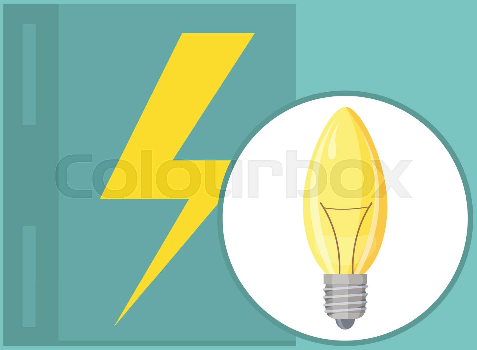 Light bulb icon near battery, electricity accumulator. Incandescent ...