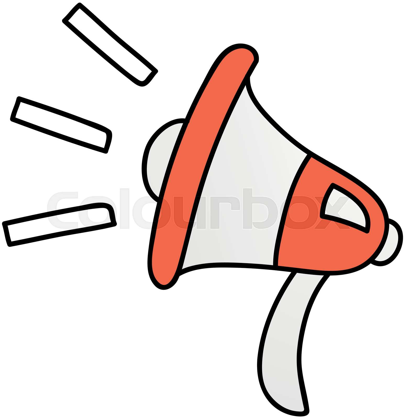 Megaphone icon for advertising. Loudspeaker, device for amplifying ...