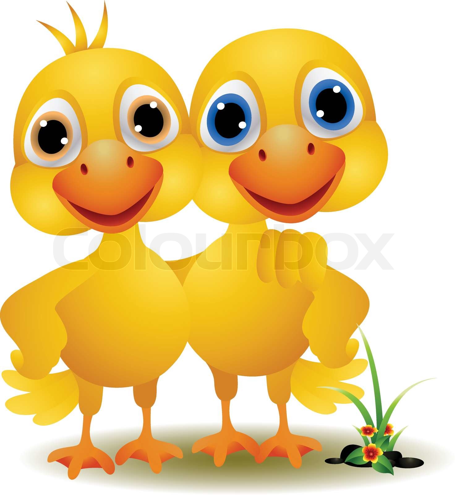 ente, cartoon, handzeichnung | Stock-Vektor | Colourbox