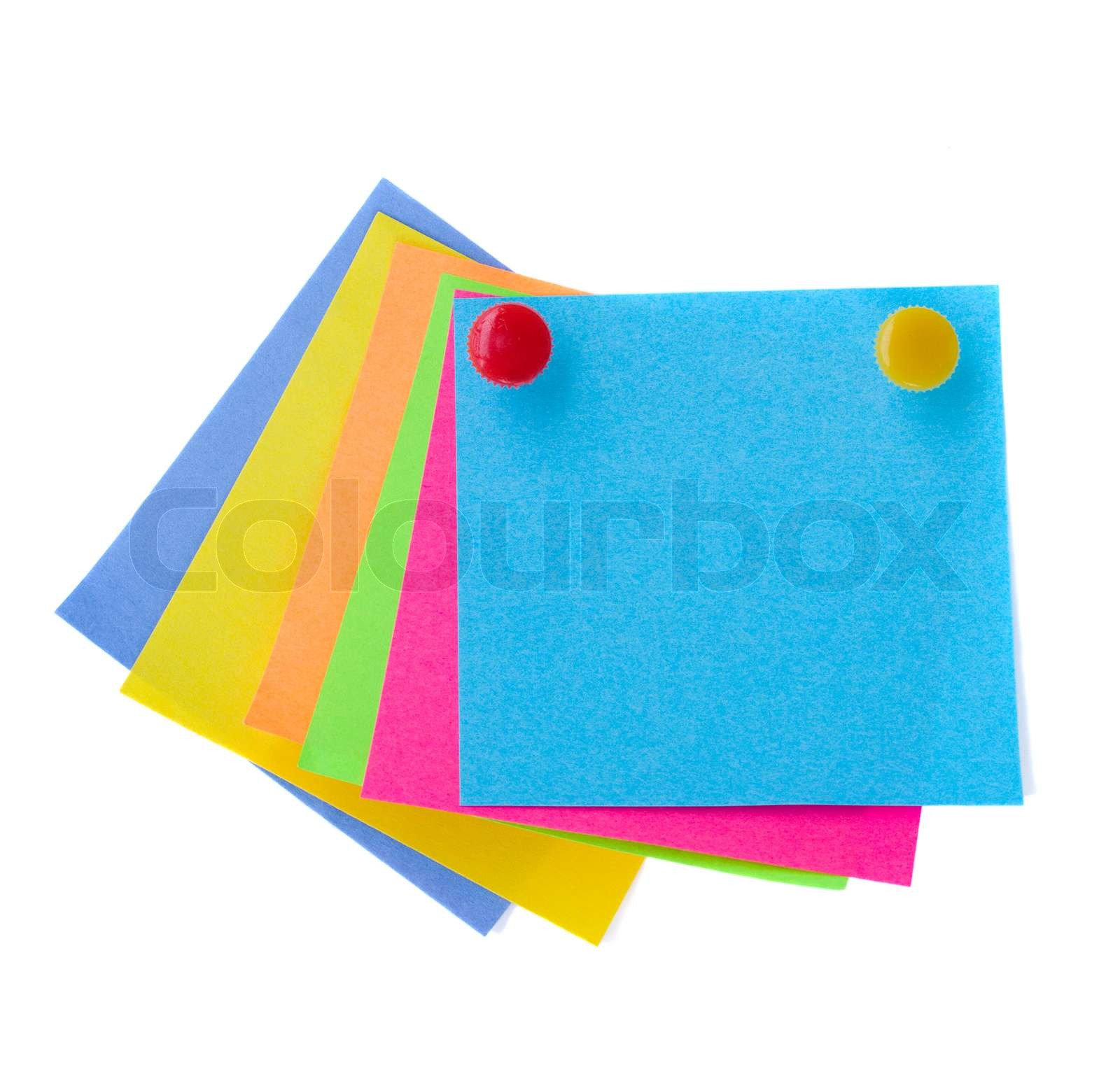 pined paper notes | Stock image | Colourbox