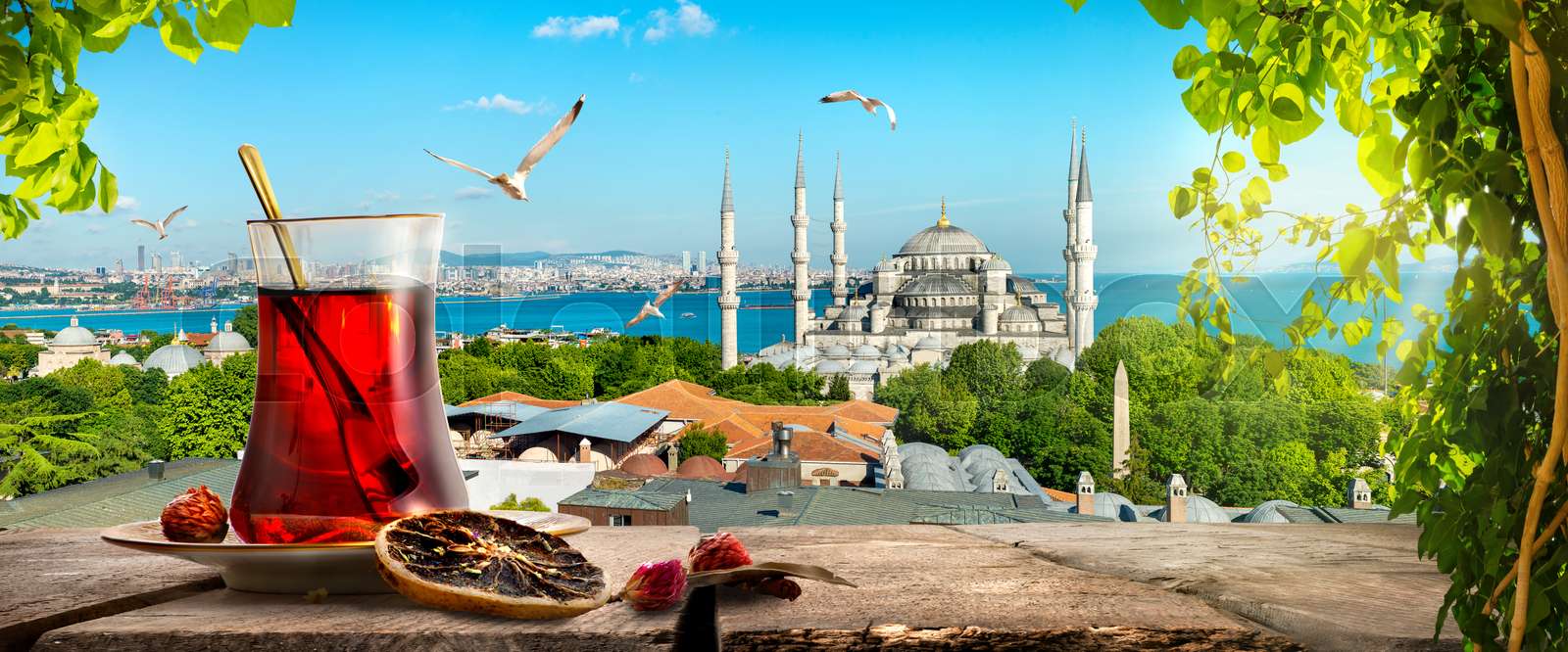 Turkish tea in Istanbul | Stock image | Colourbox
