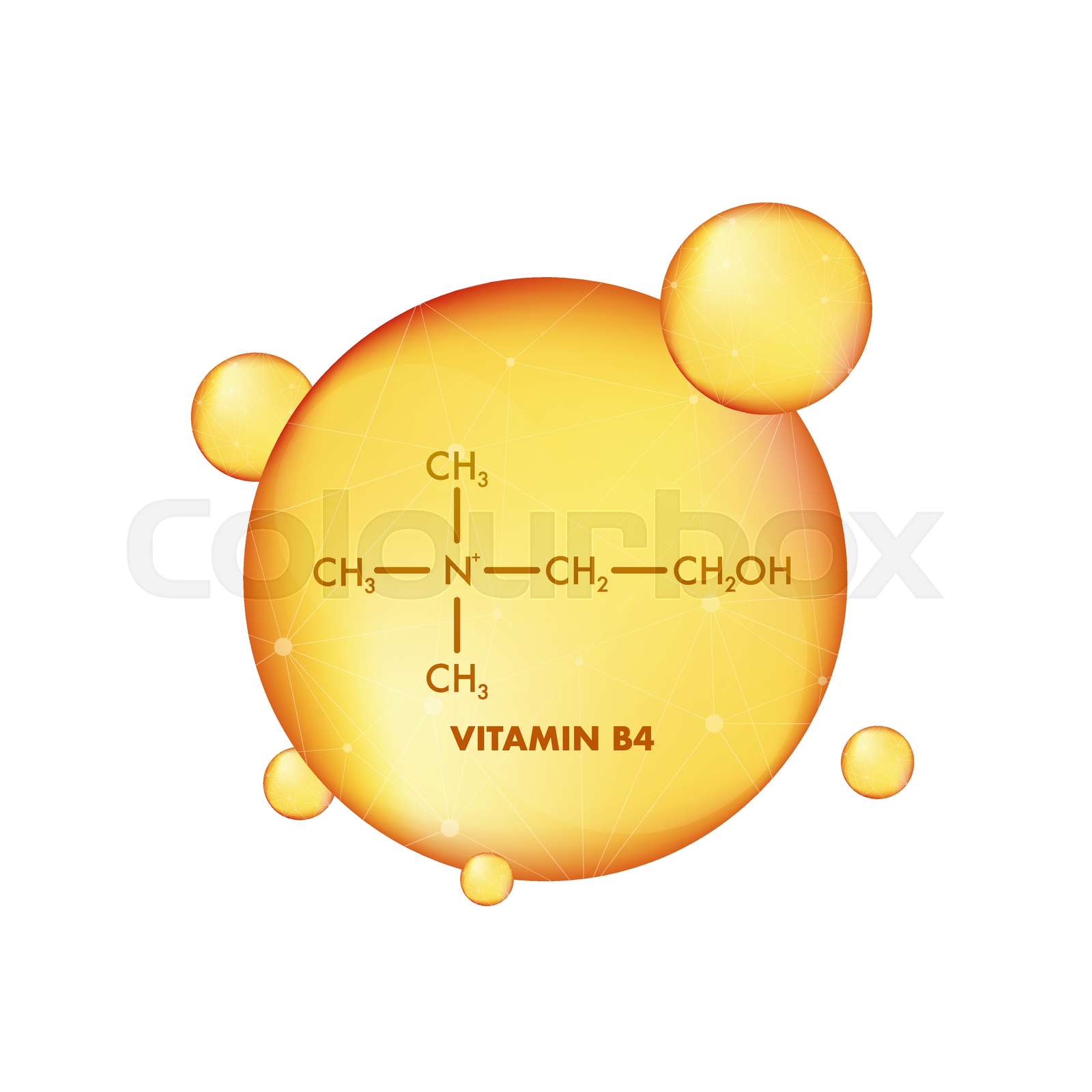 Vitamin b4. Vitamin B4 Icon structure. Vector illustration | Stock ...