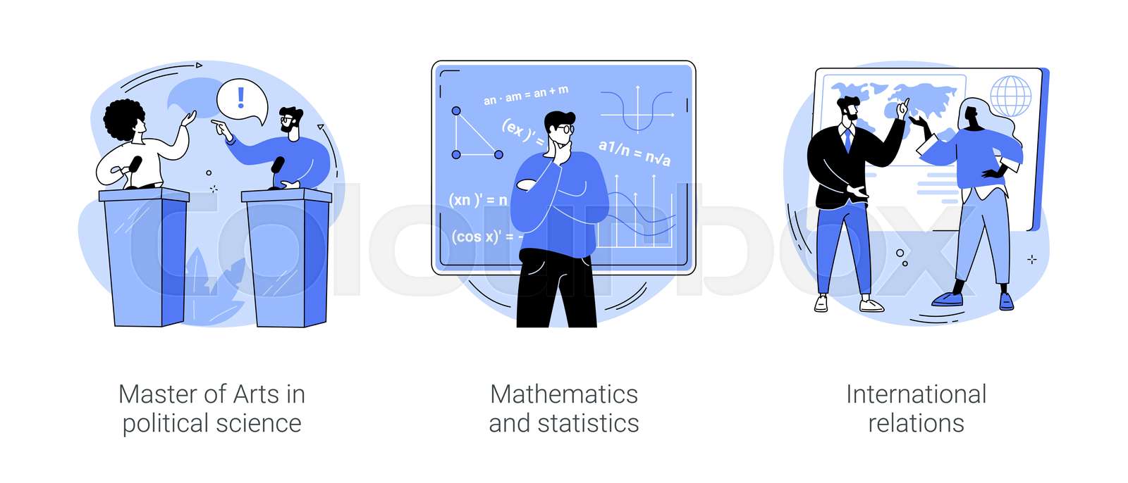 Social science isolated cartoon vector illustrations se | Stock vector ...