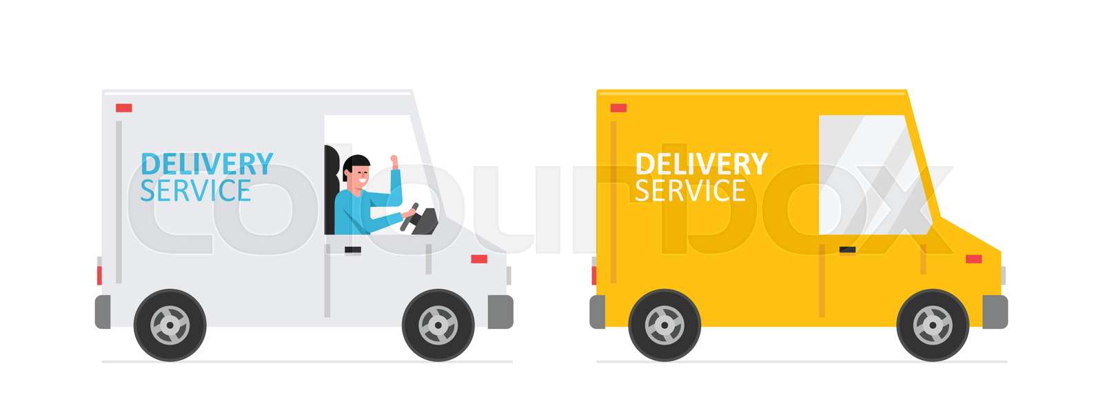 Delivery Van truck | Stock vector | Colourbox