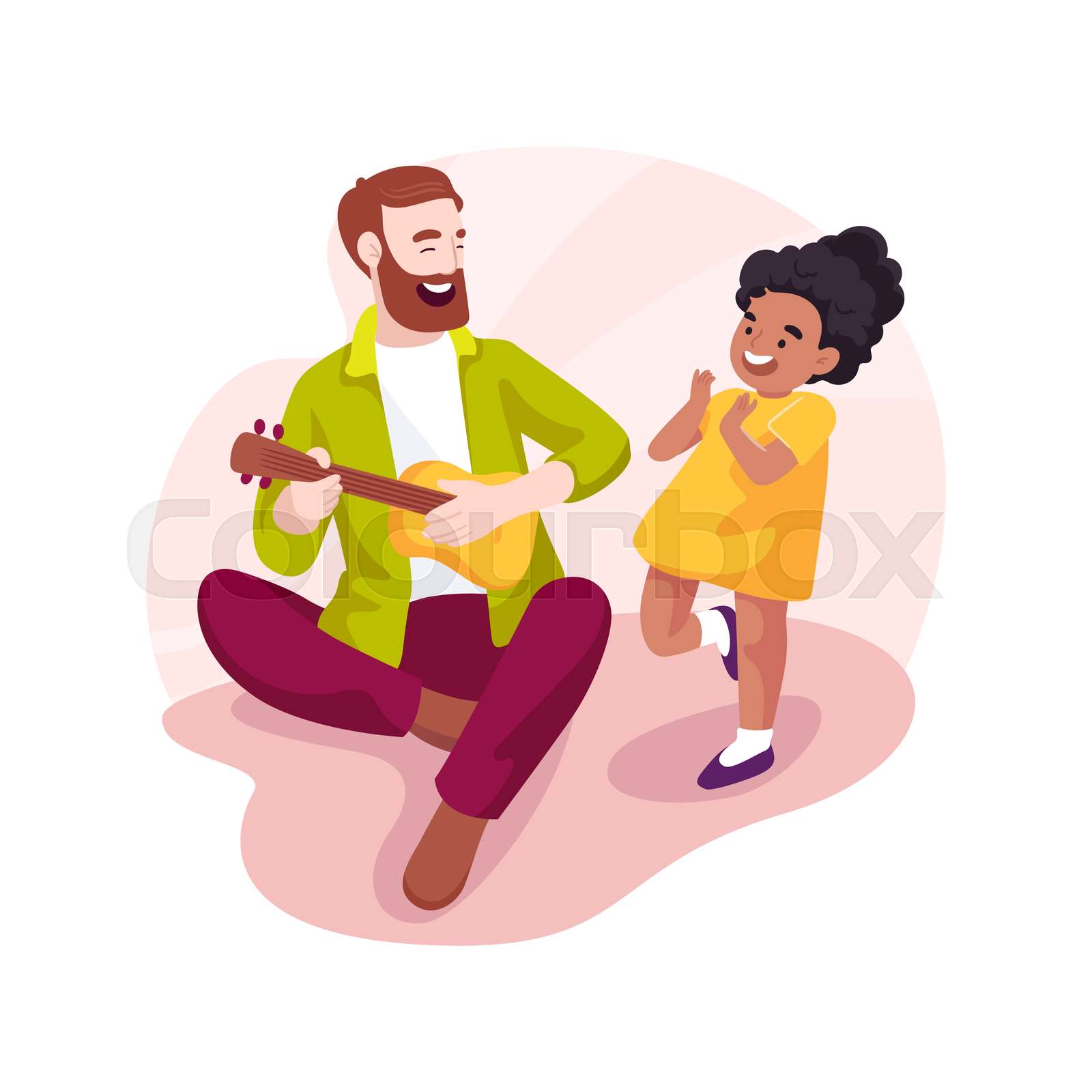 Listen to music isolated cartoon vector illustration. | Stock vector ...