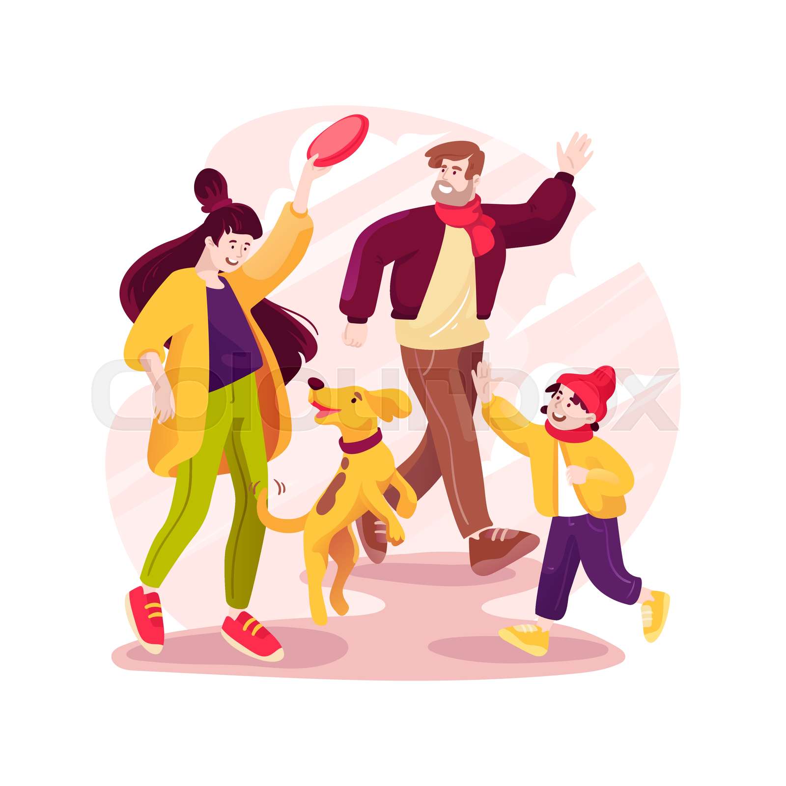 Frisbee isolated cartoon vector illustration. | Stock vector | Colourbox