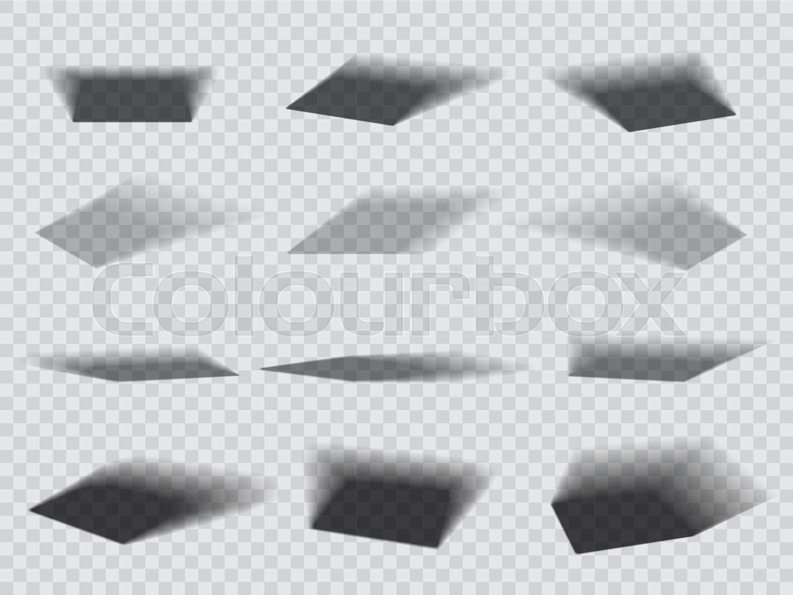 Square and rectangle box shadow realistic effects | Stock vector ...