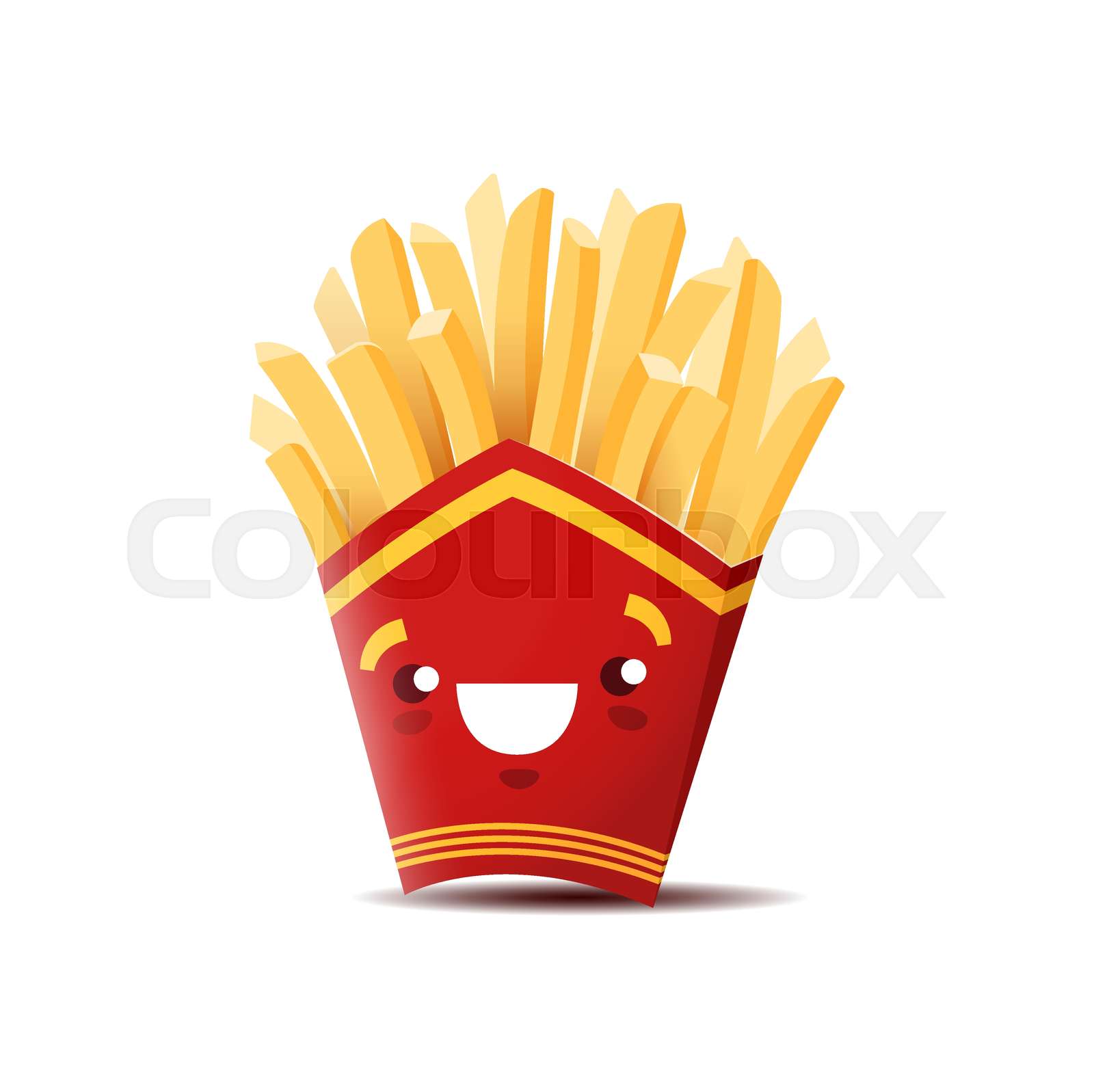 Cartoon french fries cartoon fast food character | Stock vector | Colourbox