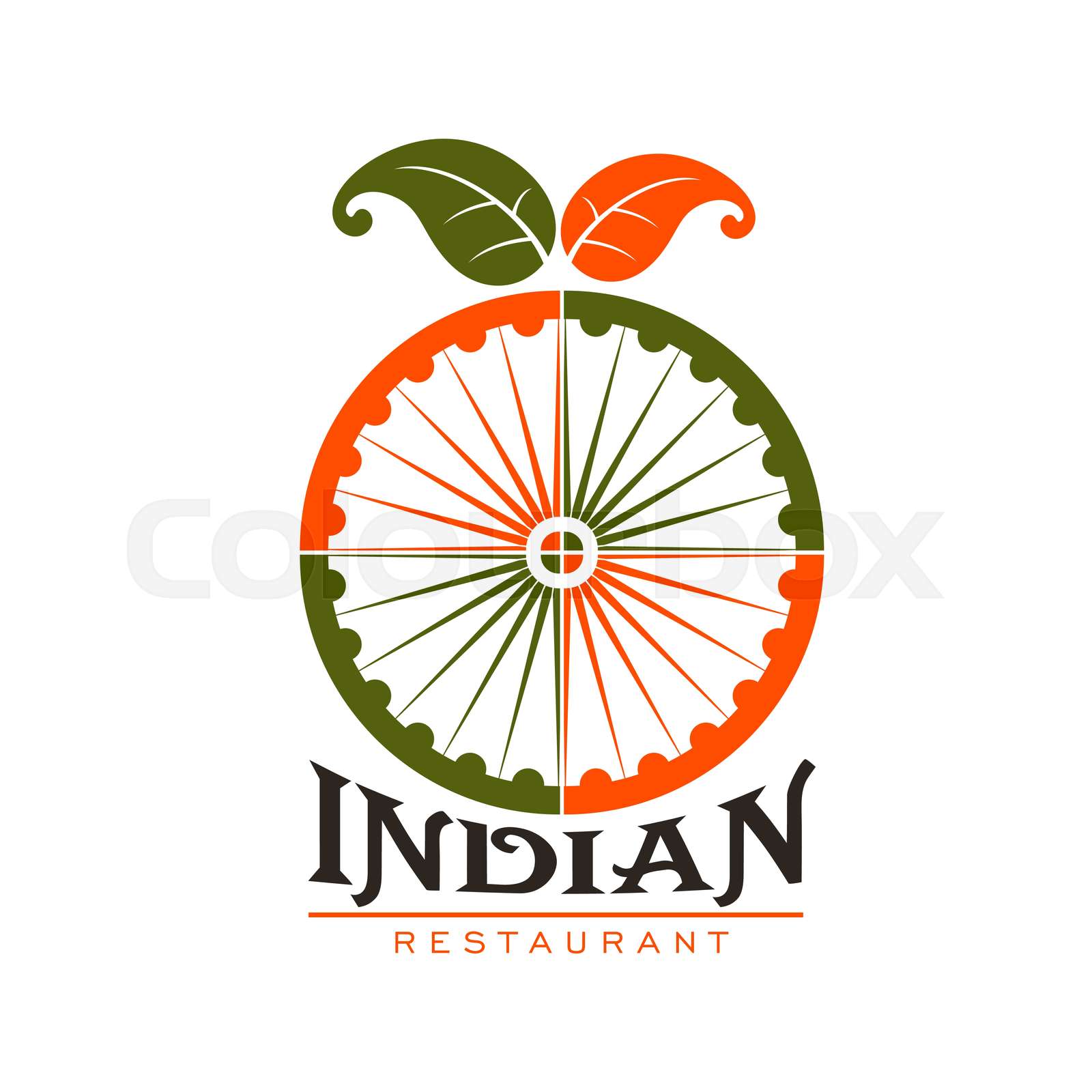 Indian cuisine, asian food restaurant vector icon | Stock vector ...