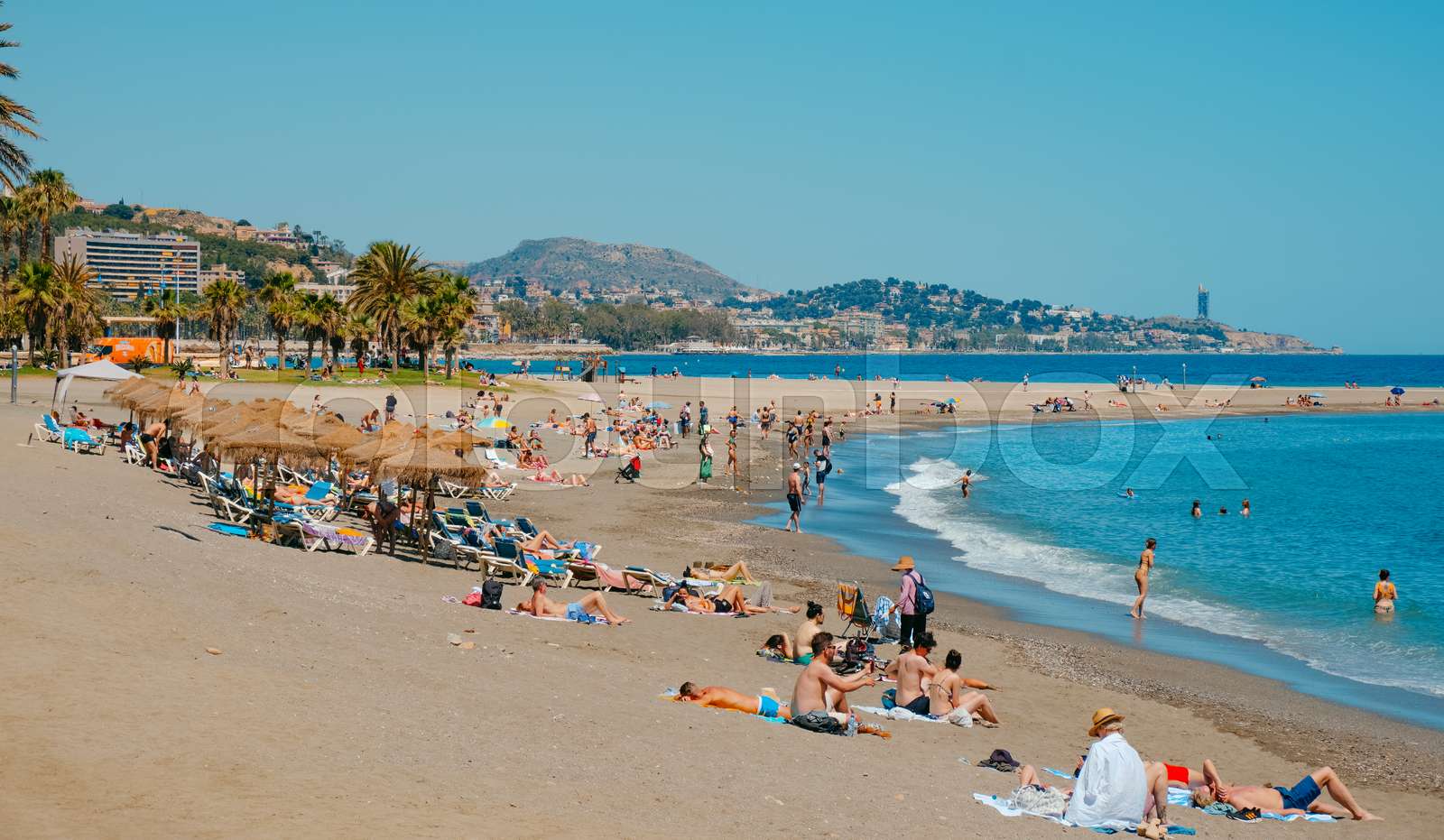 La Malagueta beach in Malaga, Spain | Stock image | Colourbox