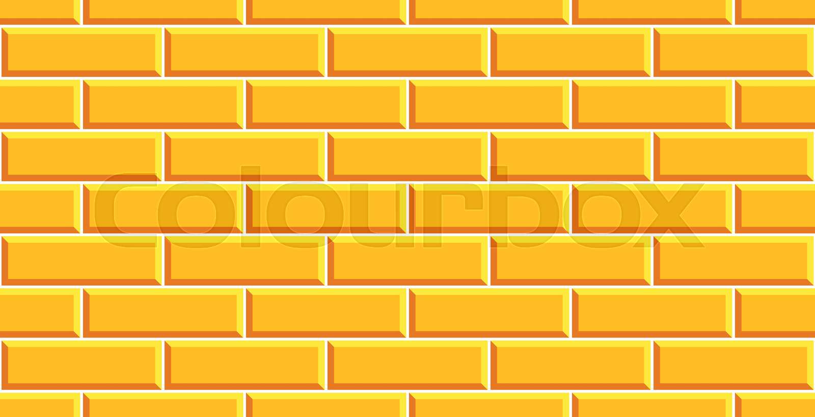 Yellow brick wall | Stock vector | Colourbox