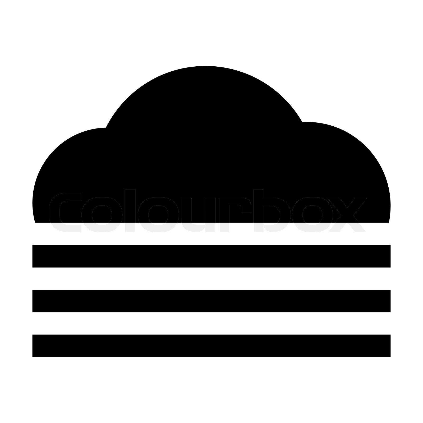 Wetter icon - Wolke Nebel | Stock-Vektor | Colourbox