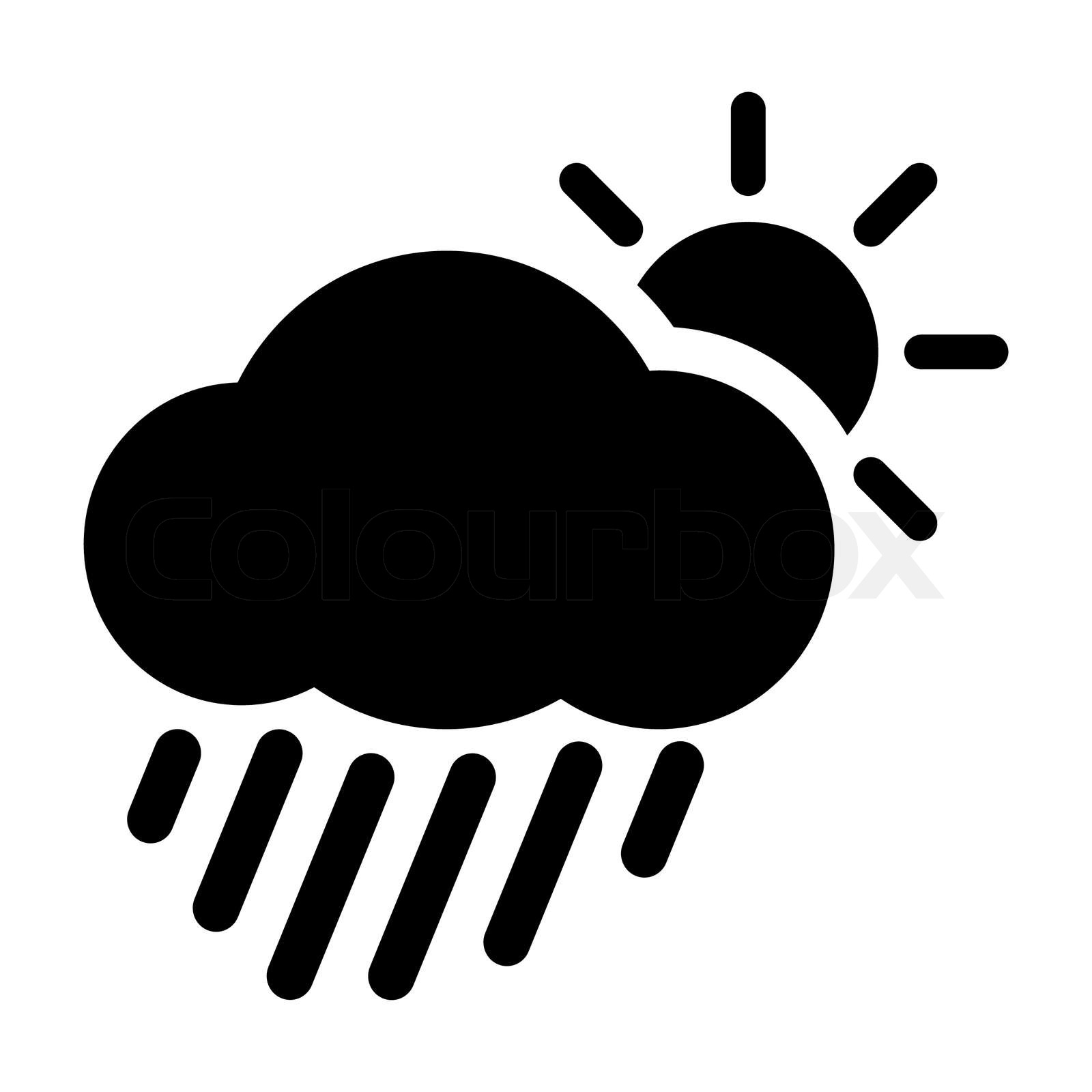 Wetter icon - Sonne Wolke Regen | Stock-Vektor | Colourbox