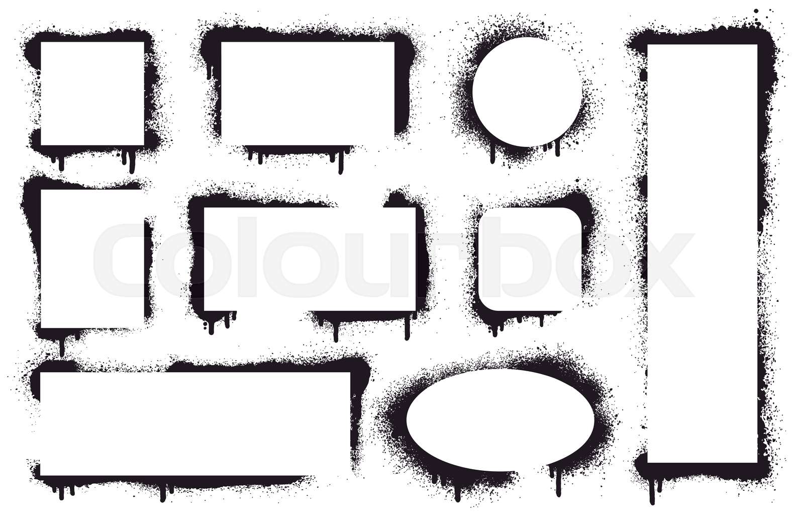 Spray Paint Splatter Border
