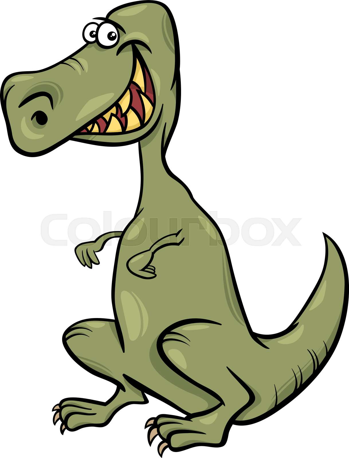 cartoon illustration of dinosaur character | Stock vector | Colourbox