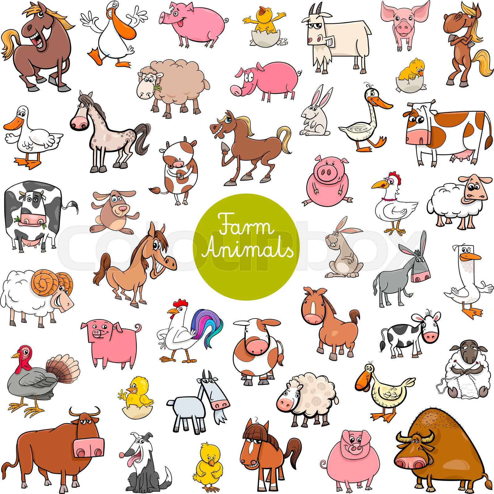 Free Cartoon Farm Animals