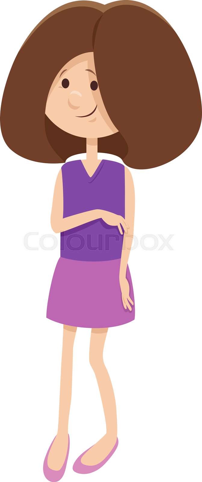 Nervous Girl Cartoon