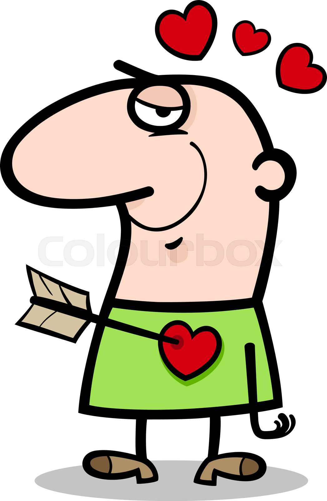 man in love cartoon illustration | Stock vector | Colourbox