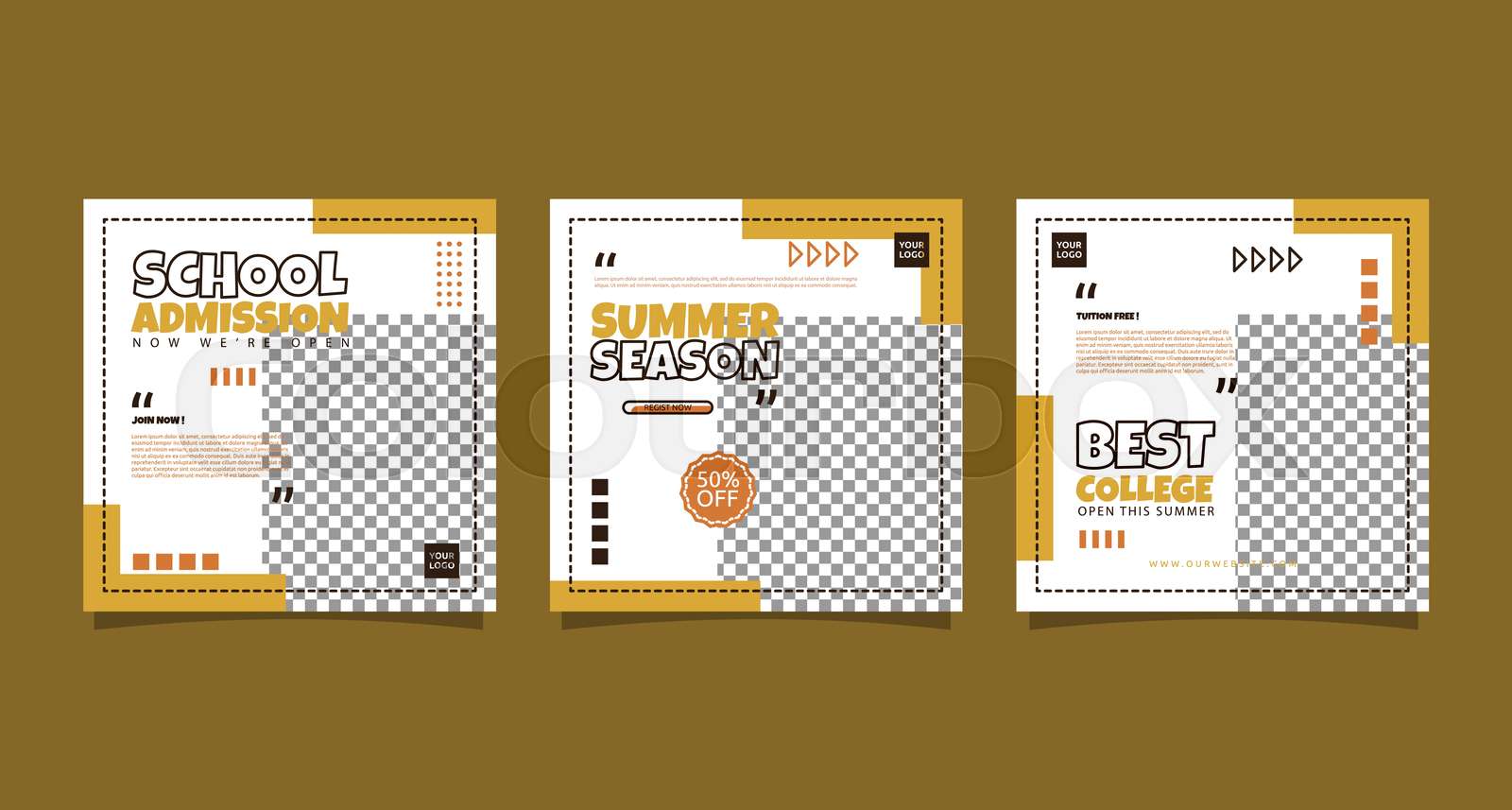 Study School Education Promotion Poster Design Social Media Template ...