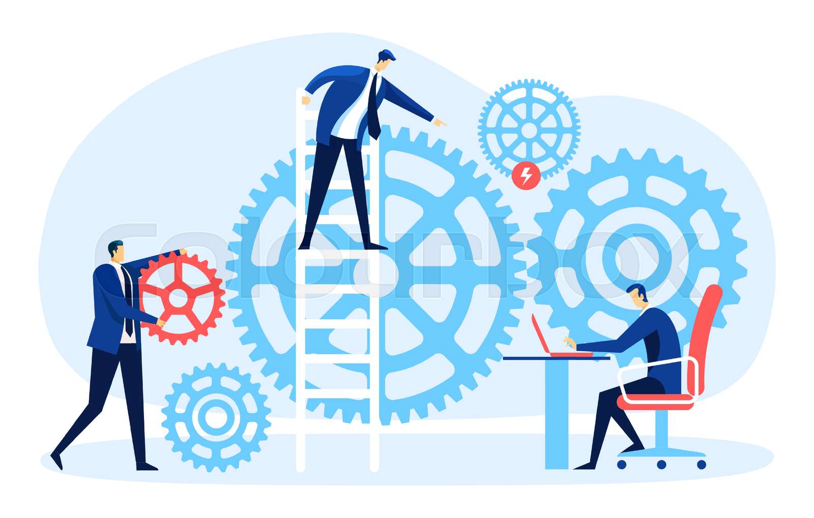 Business development process and financial mechanism. Manager working ...