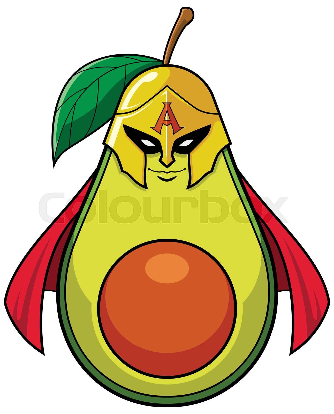Avocado Superhero Mascot | Stock vector | Colourbox