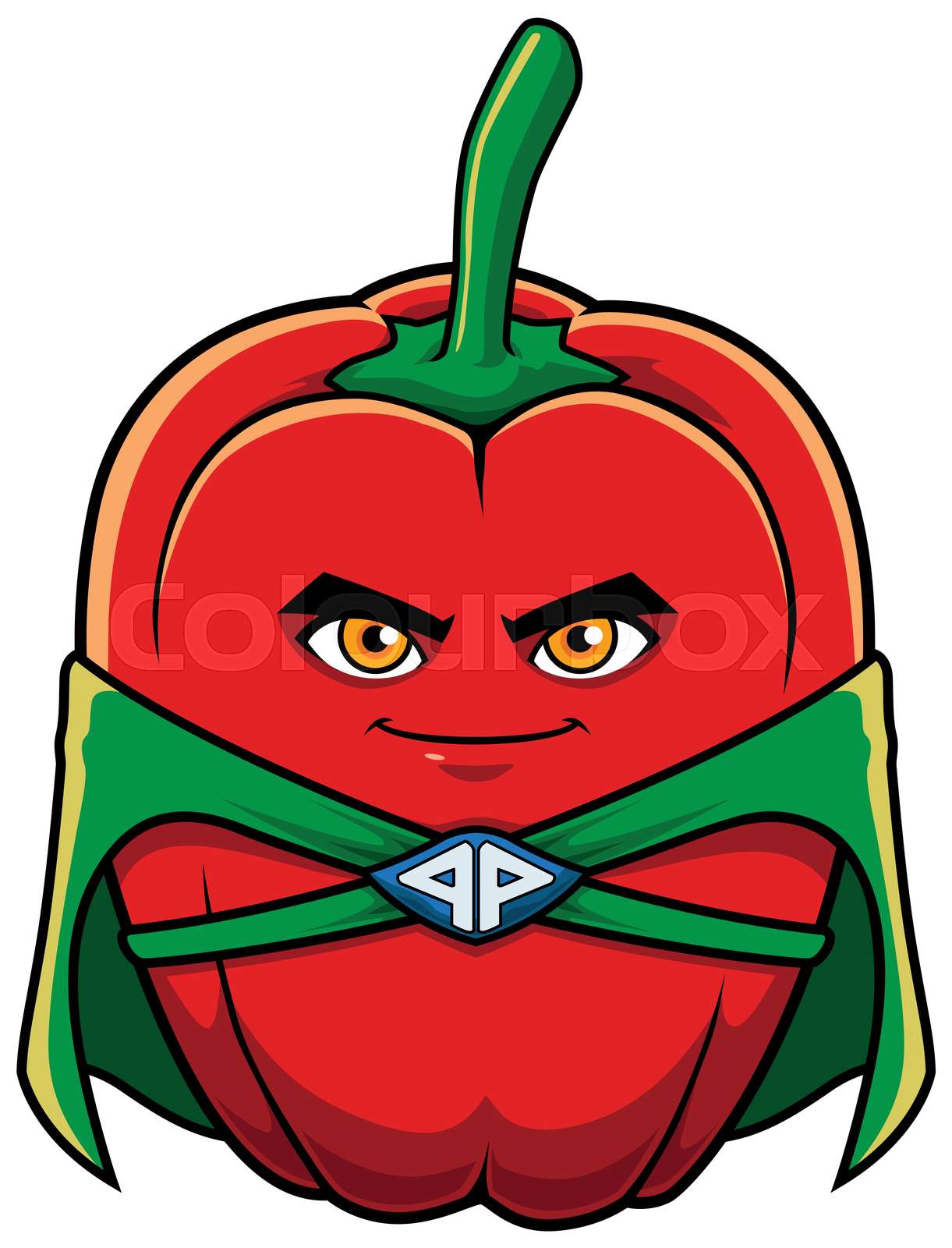 Pepper Superhero Mascot | Stock vector | Colourbox