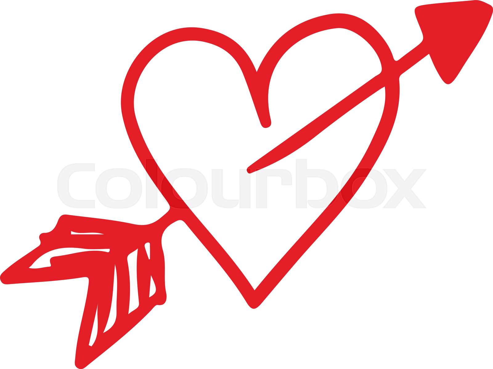 Heart hand draw icon sign design | Stock vector | Colourbox