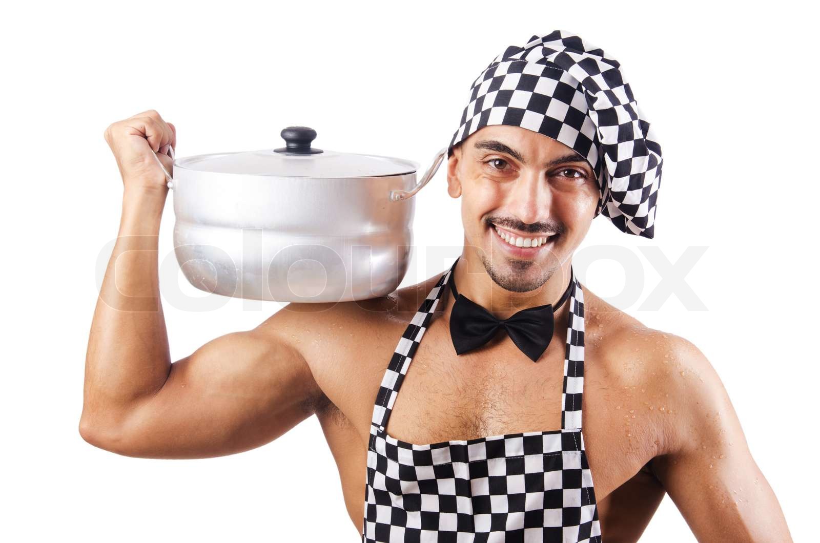 Sexy männlichen Koch isoliert auf den weißen | Stock Bild | Colourbox