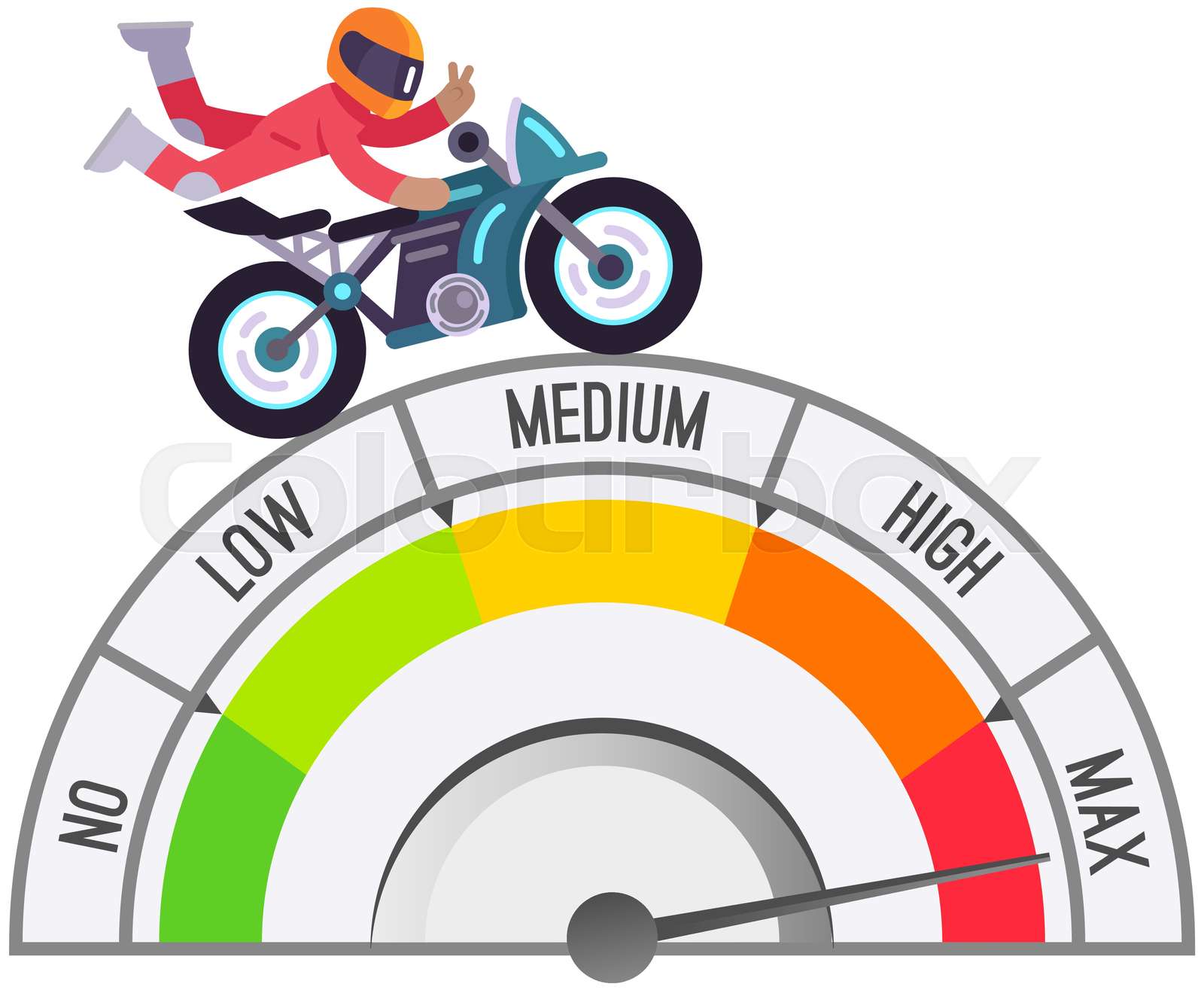 Man riding sport bike and doing sports stunt at competitions with ...