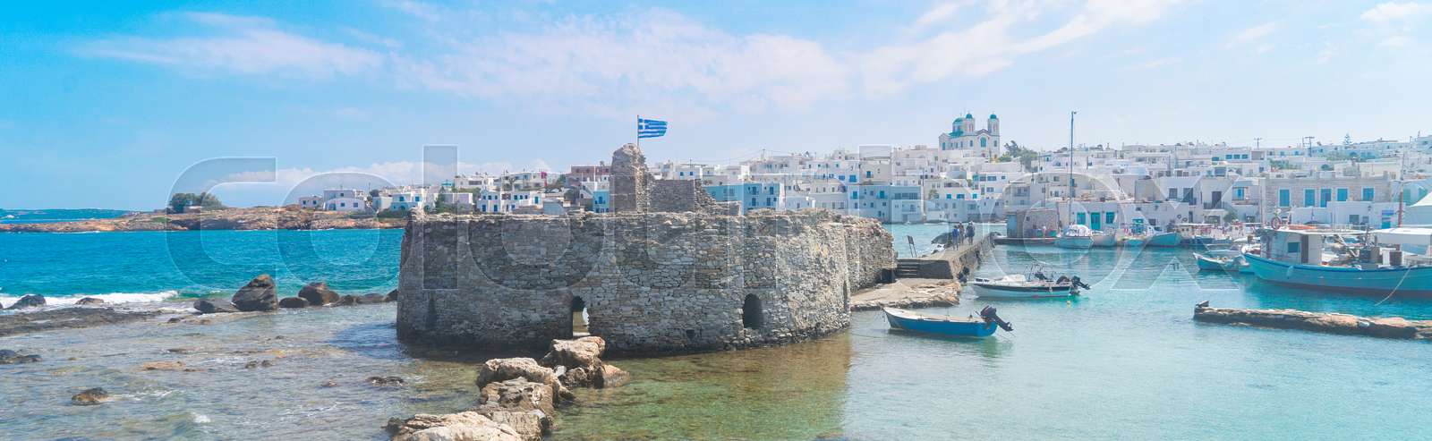 Old fortress in Naoussa, Paros island | Stock image | Colourbox