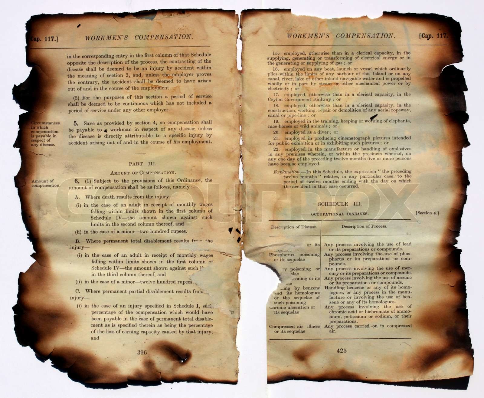 Burned book | Stock image | Colourbox